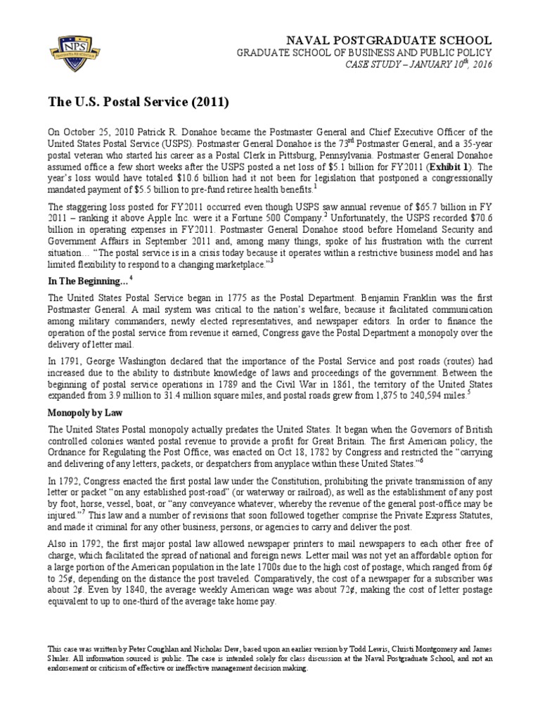 Usps 2011 Case | PDF | United States Postal Service | United Parcel Service