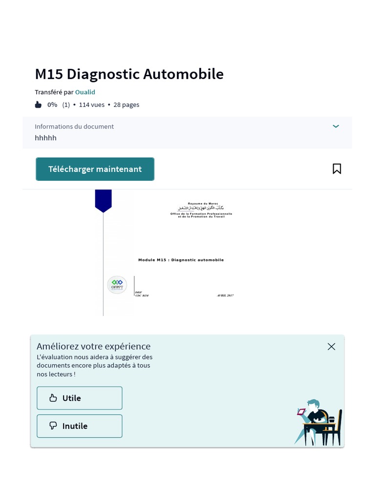 M15 Diagnostic Automobile - Allumage - Moteur Diesel | PDF | Injection (moteur) | Biens manufacturés