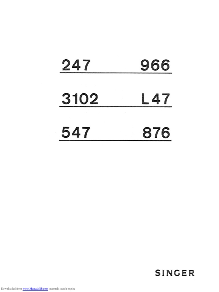 Singer 3102 Sewing Machine Manual | PDF | Business | Computers