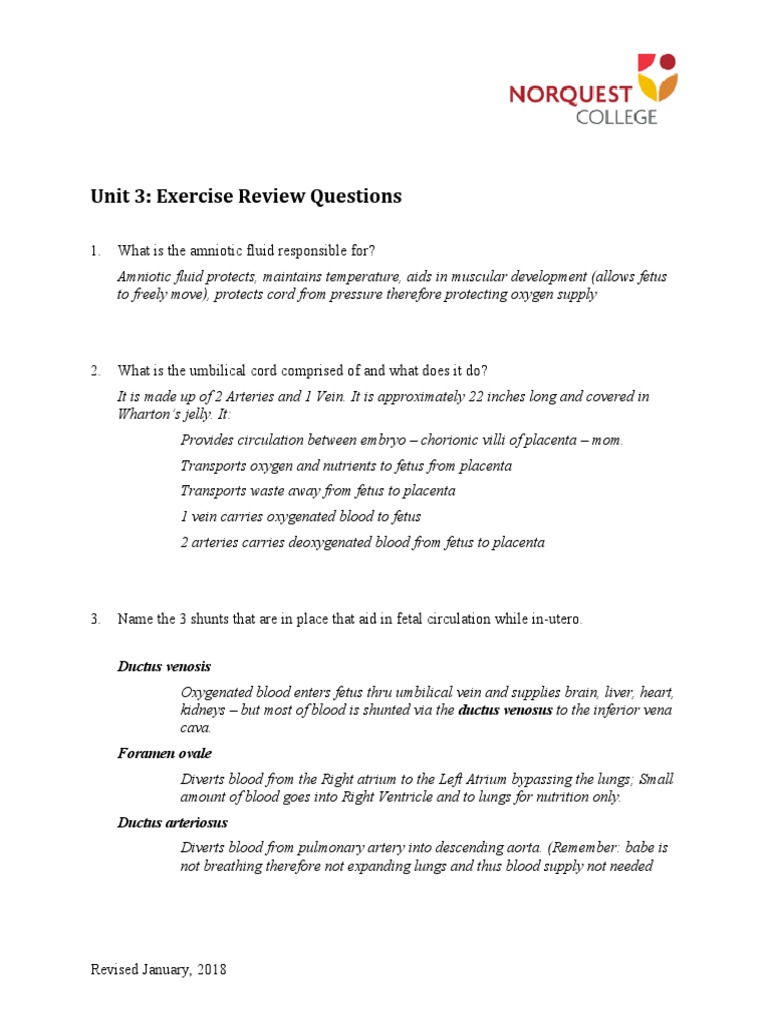 Unit 3 Review Answer Key | PDF