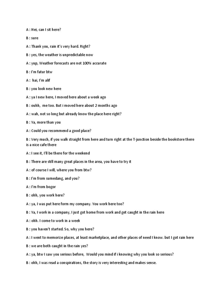 Coversation Test | PDF