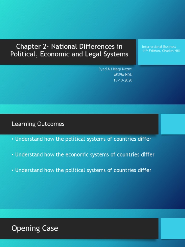 Lec 5 IB Chapter 2 - National Differences in Political, Economic and ...