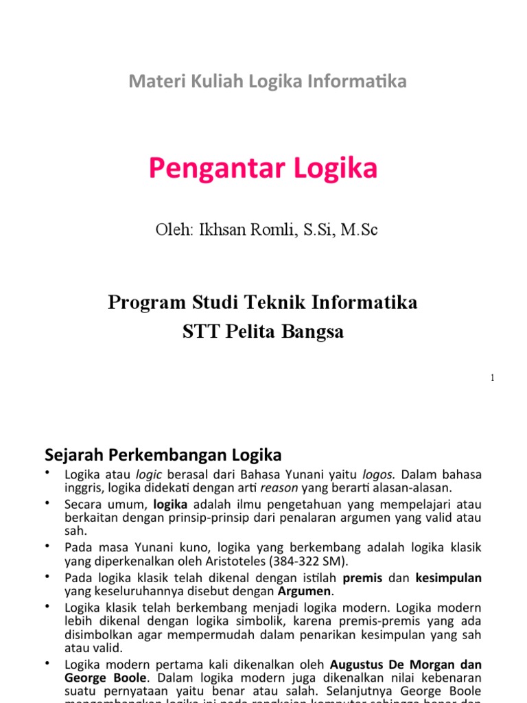 Pengantar Logika | PDF