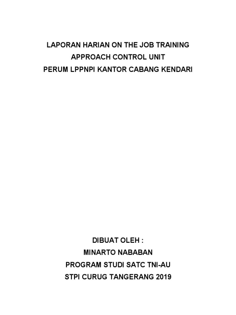Laporan Harian On The Job Training | PDF