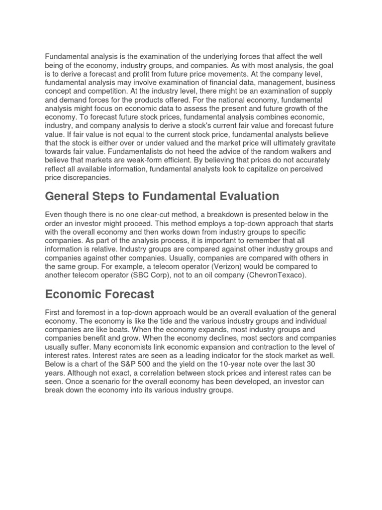 Fundamental Analysis: A Step-by-Step Guide to Evaluating Stocks | PDF ...