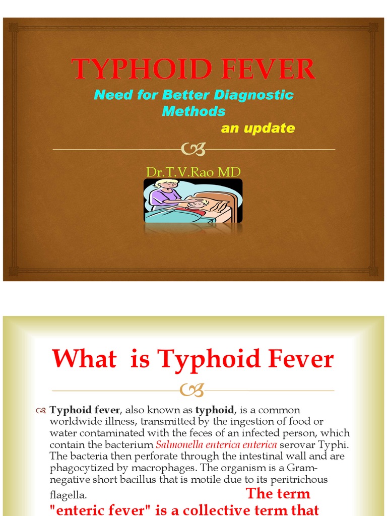 Typhoid Fever Diagnostic Methods | PDF | Salmonella | Elisa