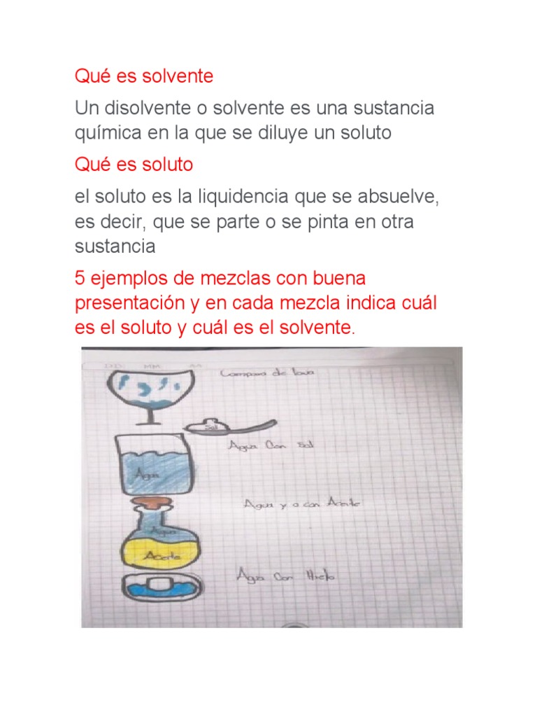 Qué Es Solvente | PDF