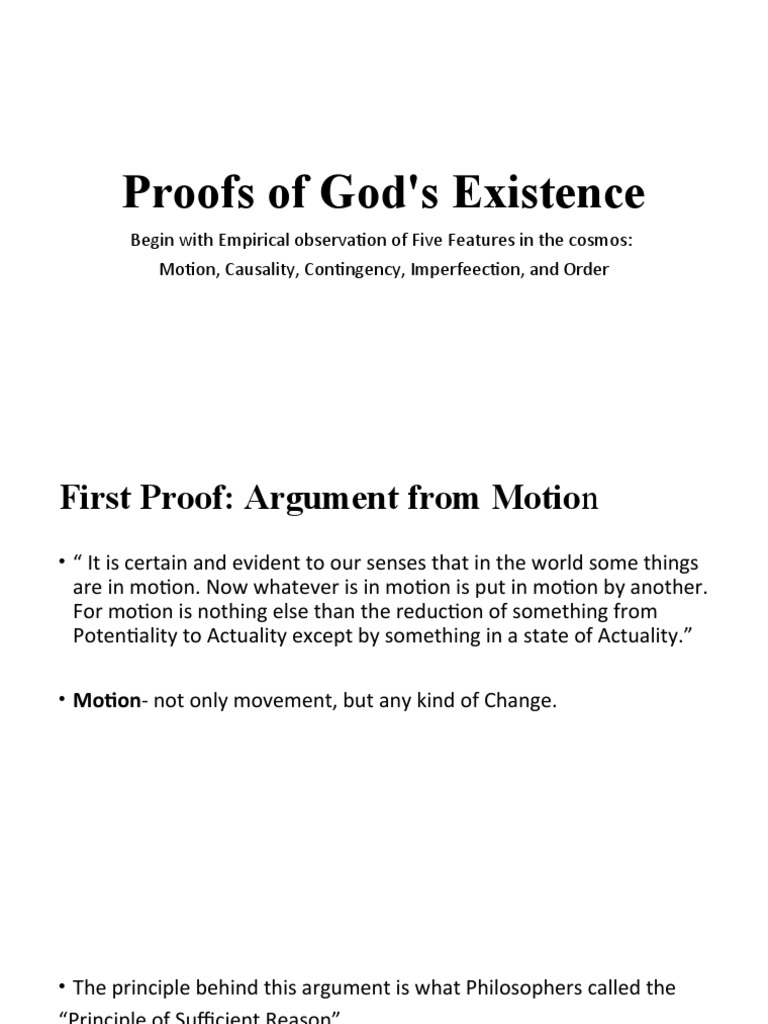 Proofs of God PPT Report | PDF