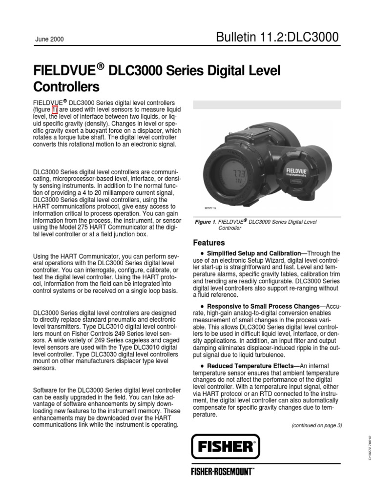 Fieldvue DLC3000 Series Digital Level Controllers | PDF | Pipe (Fluid ...