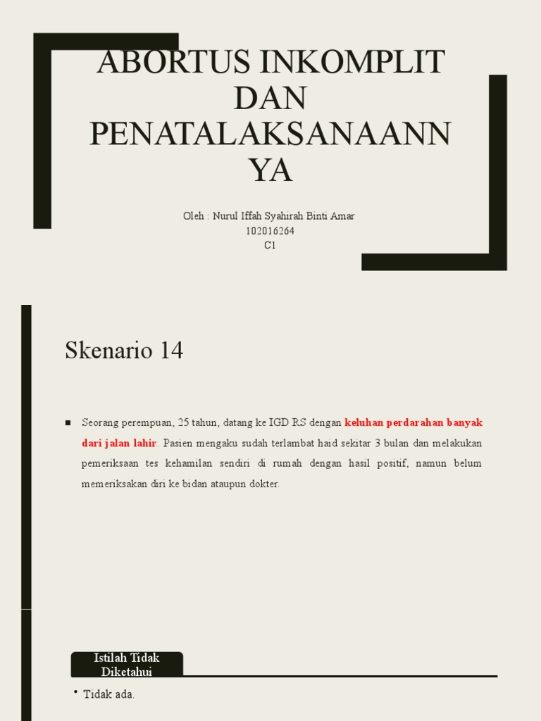 Abortus Inkomplit | PDF