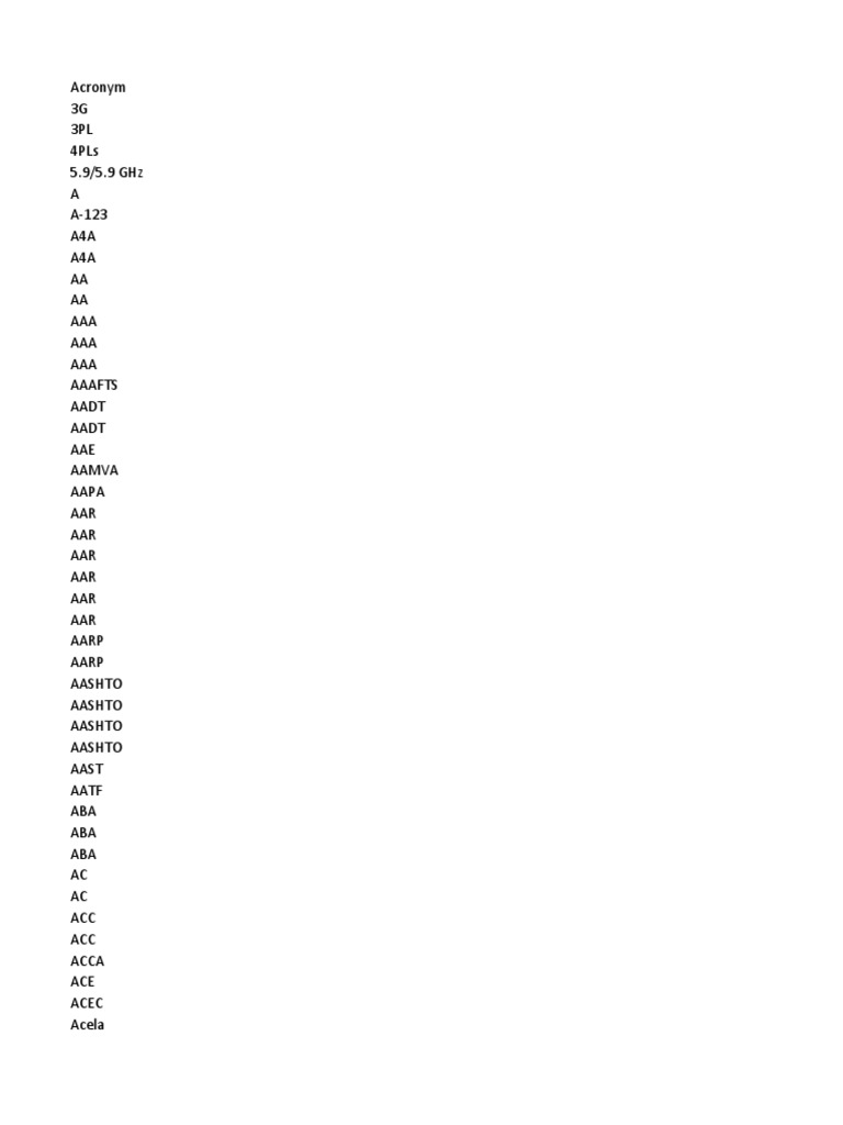 DOT Acronyms | Download Free PDF | Federal Aviation Administration ...