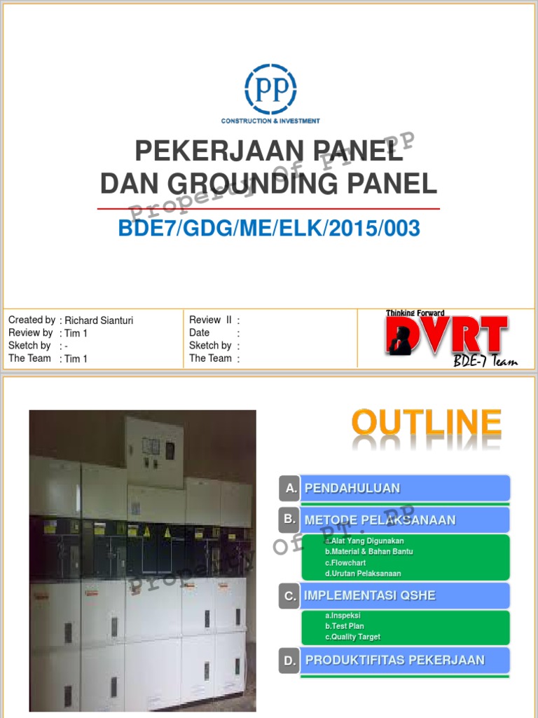 Pekerjaan Panel & Grounding Panel | PDF