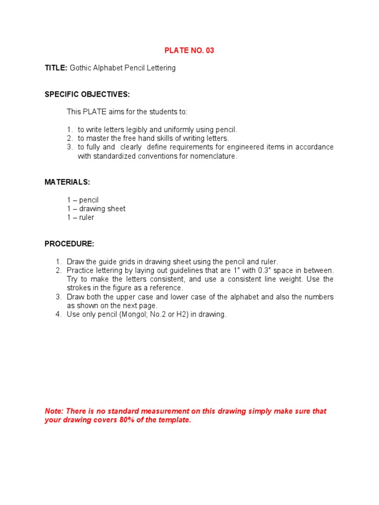 TITLE: Gothic Alphabet Pencil Lettering: Plate No. 03 | PDF