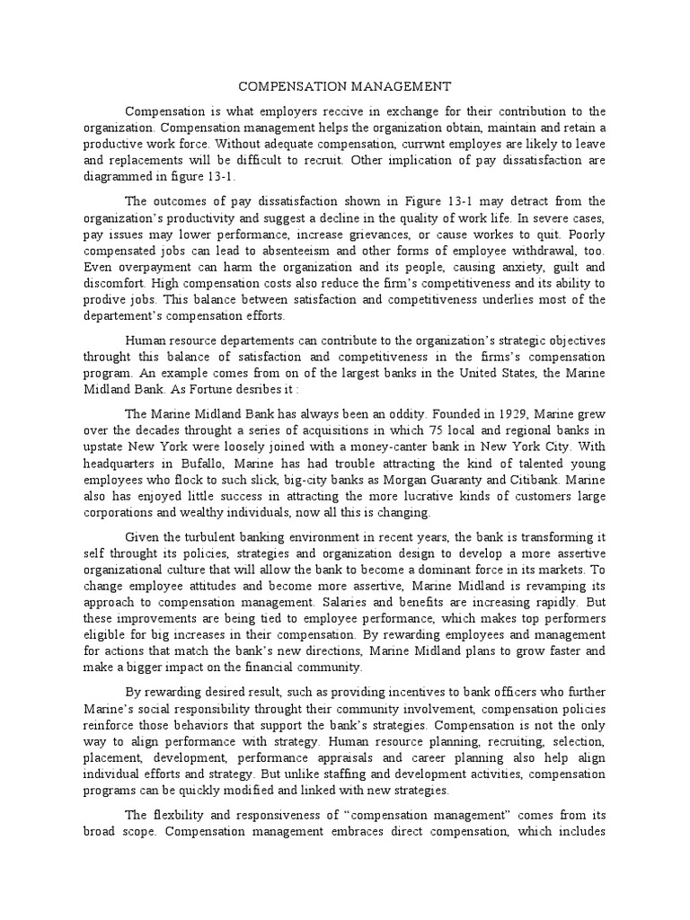 Compensation Management | PDF | Equal Pay For Equal Work | Employment