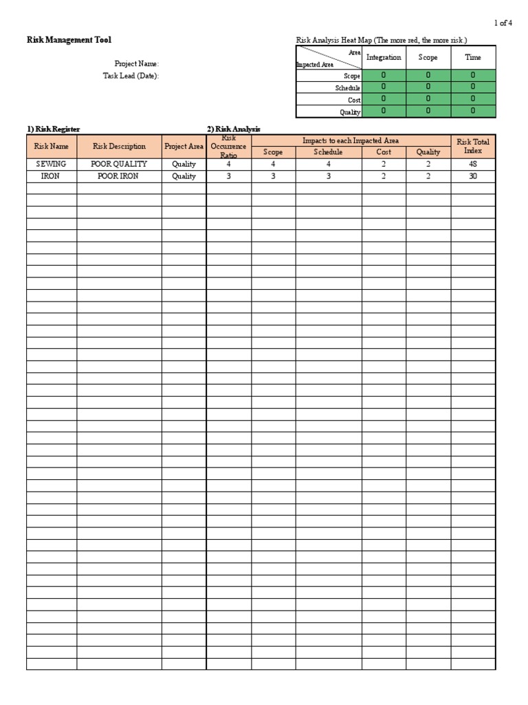 Risk Management Tool | PDF | Risk Management | Business