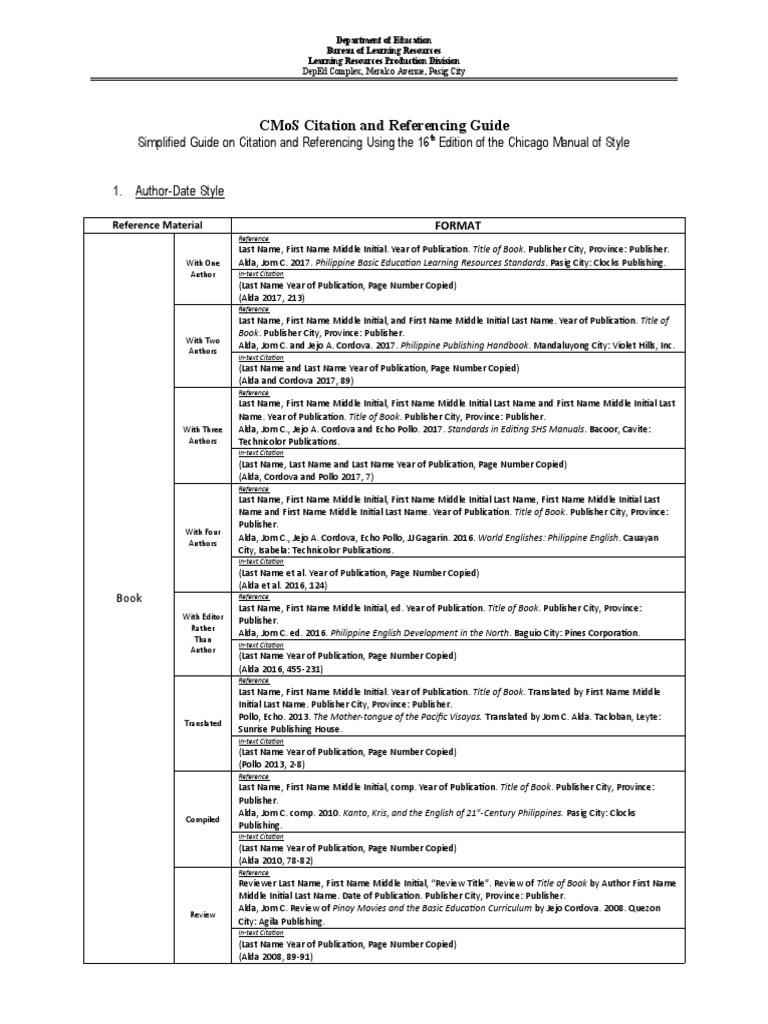 Cmos Citation and Referencing Guide | PDF | Digital Object Identifier | Note (Typography)
