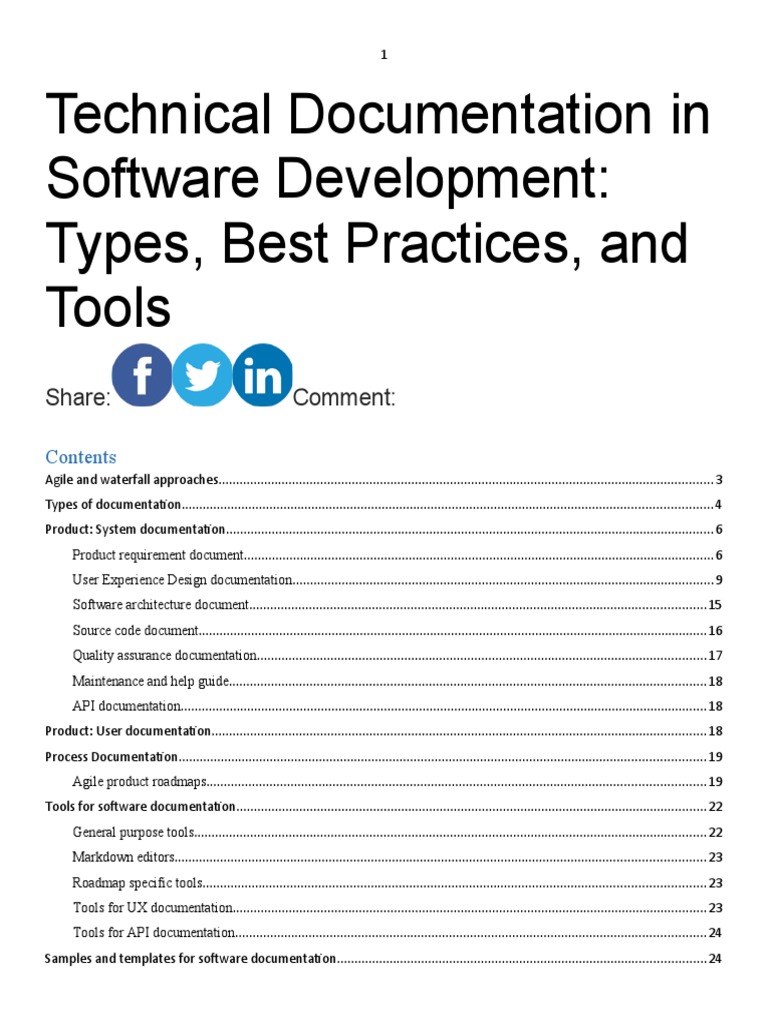 Technical Documentation in Software Development | PDF | Agile Software ...