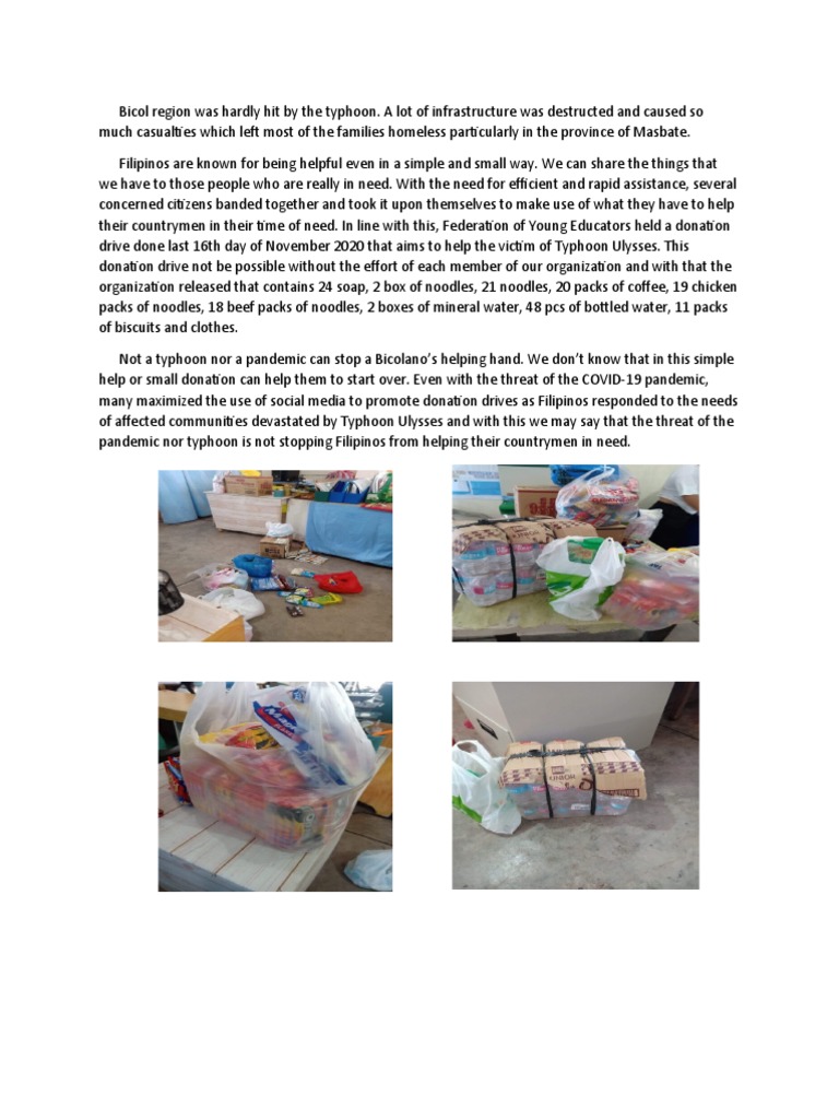 Narrative Report For Typhoon | PDF