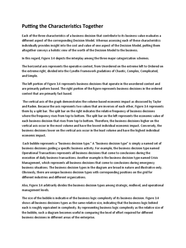 Putting The Characteristics Together | PDF | Business | Business (General)