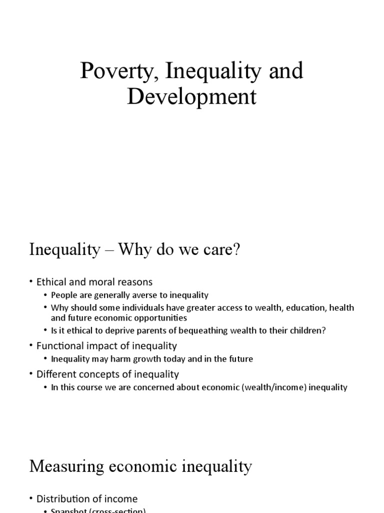 Poverty, Inequality and Development | PDF | Economic Inequality | Discrimination & Race Relations