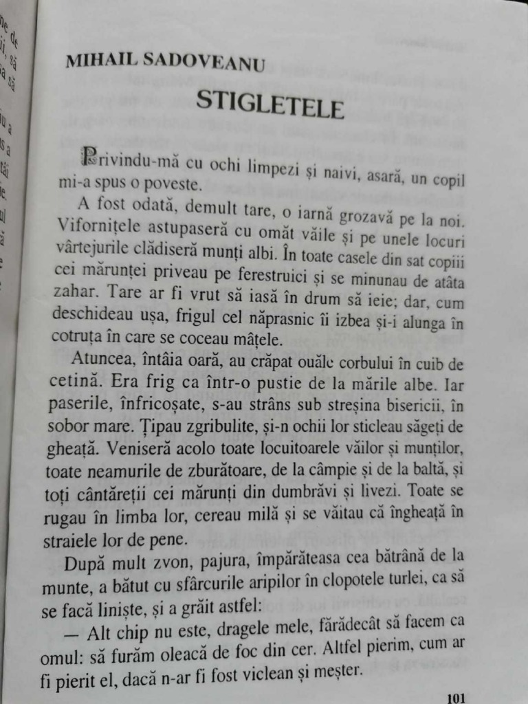 Stigletele, de Mihail Sadoveanu | PDF