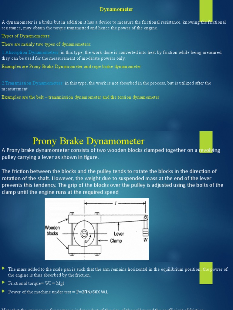 Dynamometer: Types of Dynamometers: There Are Mainly Two Types of ...