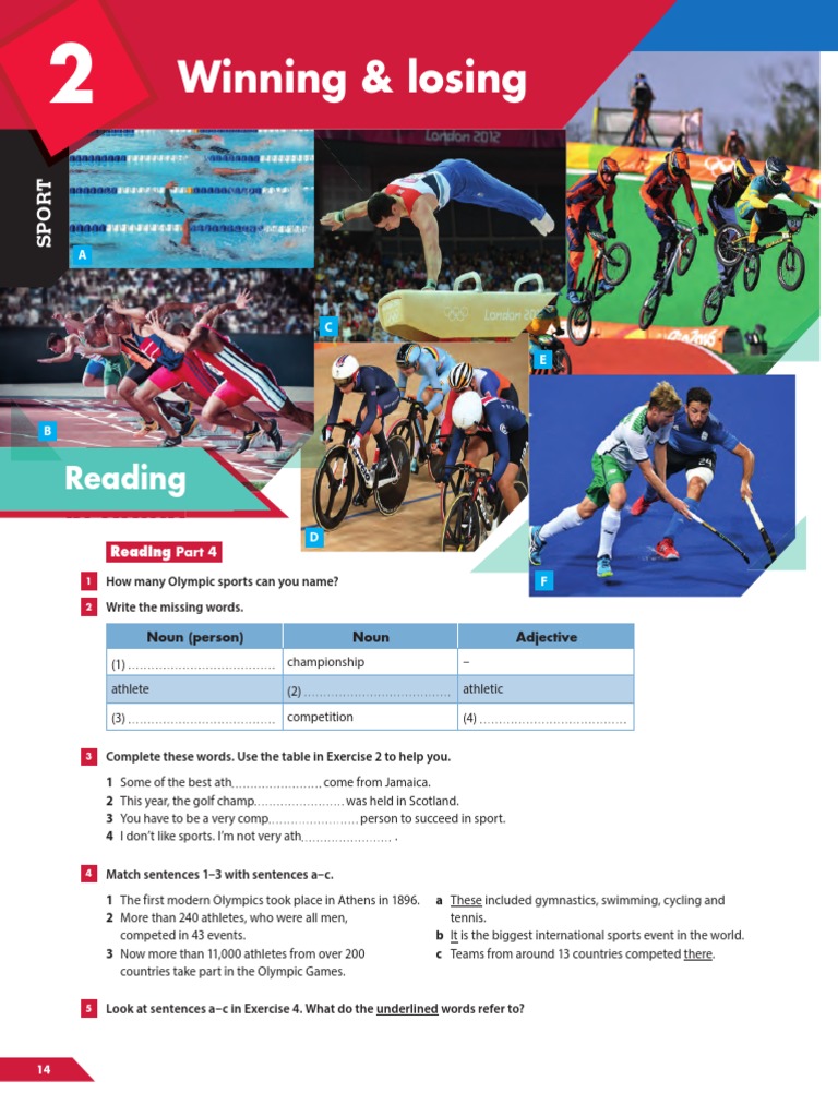 Winning & Losing: Reading Reading | PDF | Sports | Olympic Games