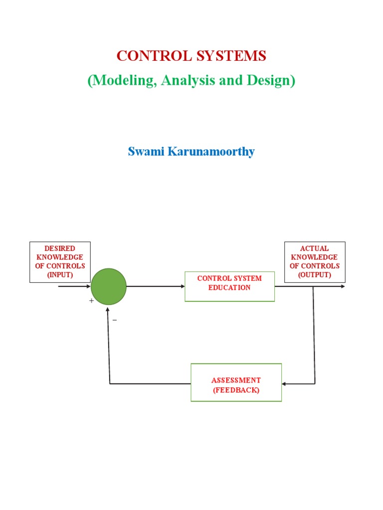 Swami Karunamoorthy - Control Systems (Modeling, Analysis and Design ... Swami Karunamoorthy - Control Systems (Modeling, Analysis and Design ...