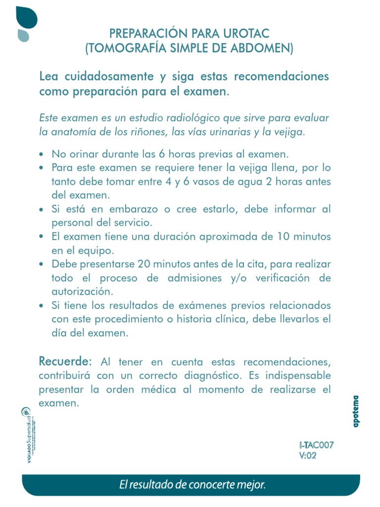 Prep para Urotac | PDF | Sistema urinario | Prueba (evaluación)