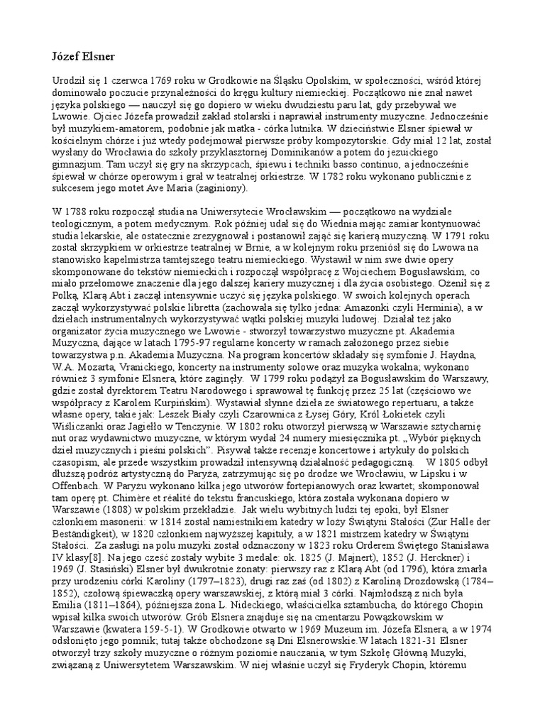 Józef Elsner | PDF