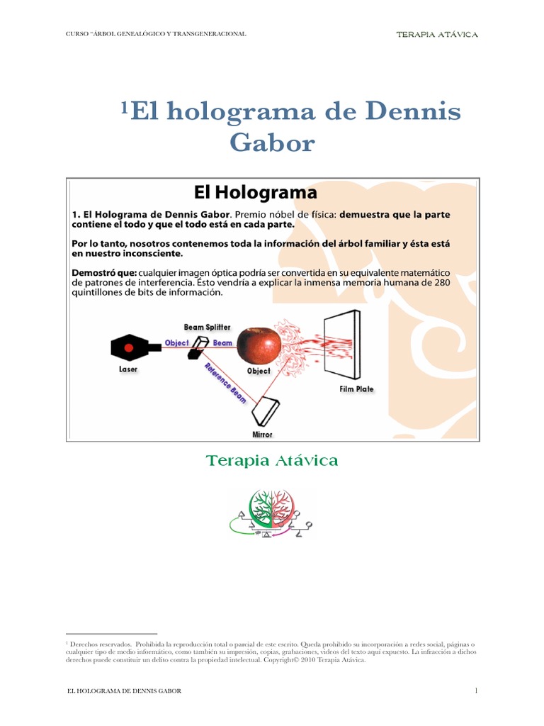 PDF El Holograma de Dennis Gabor | PDF | Holografía | Óptica