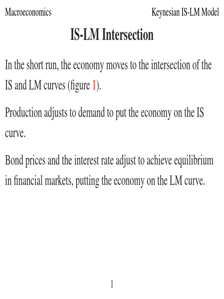 Keynesian is-LM Model | PDF | Keynesian Economics | Macroeconomics