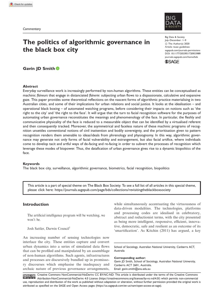 The Politics of Algorithm Governance | PDF | Surveillance | Closed ...