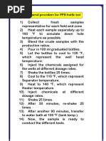 Demulsifier Bottle Test Procedure | PDF | Emulsion | Petroleum