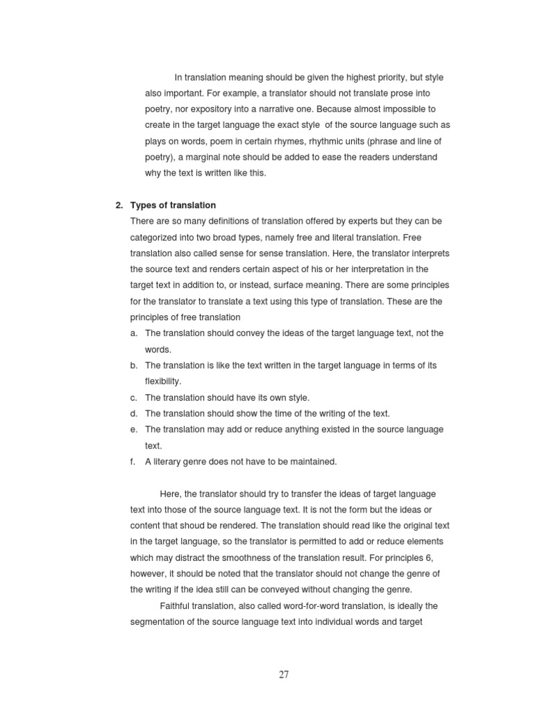 Types of Translation | PDF | Translations | Poetry