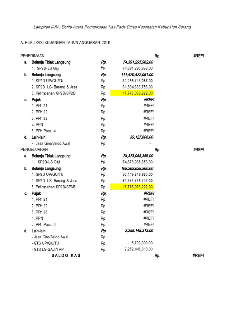 Form Rekap Pajak Puskesmas | PDF