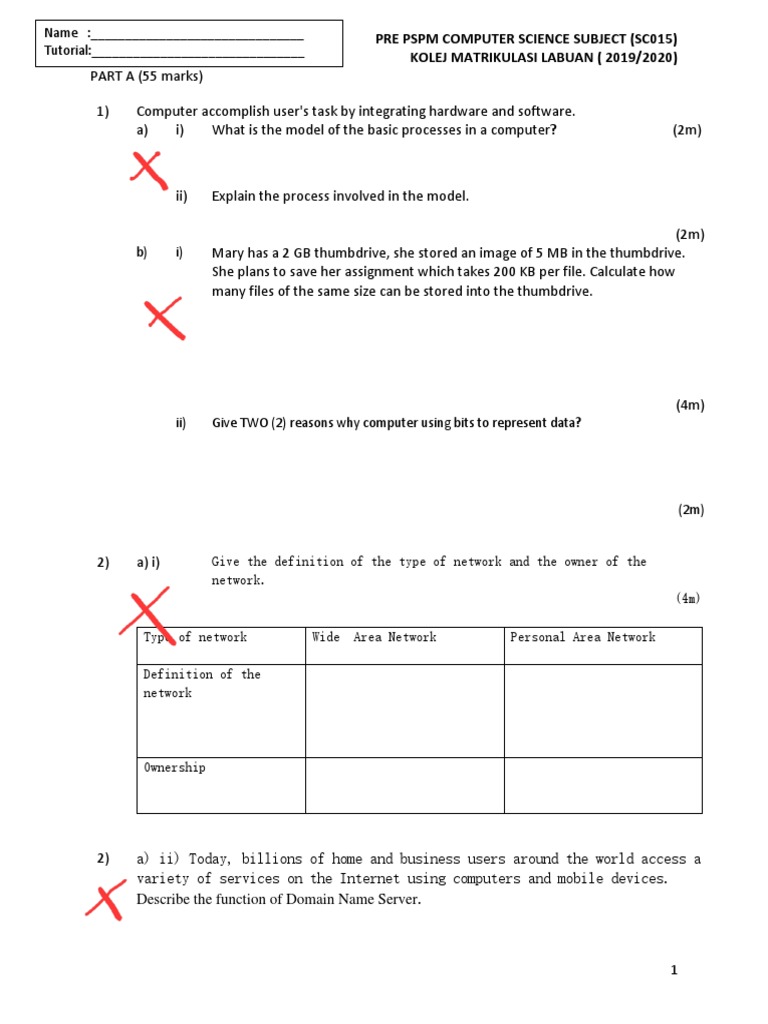 Pre PSPM Computer Science Subject (Sc015) Kolej Matrikulasi Labuan ...