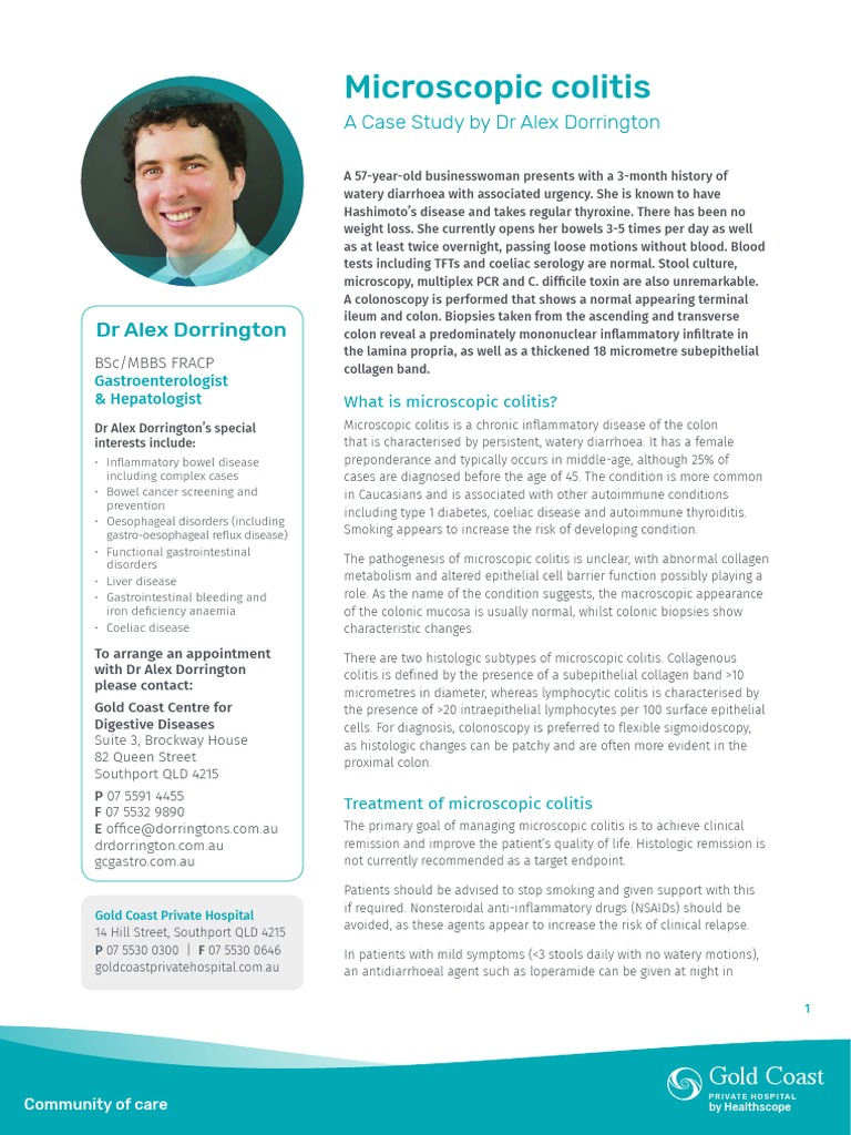 Dorrington, DR Alex Microscopic Colitis - A4 - 141220 PDF | PDF ...