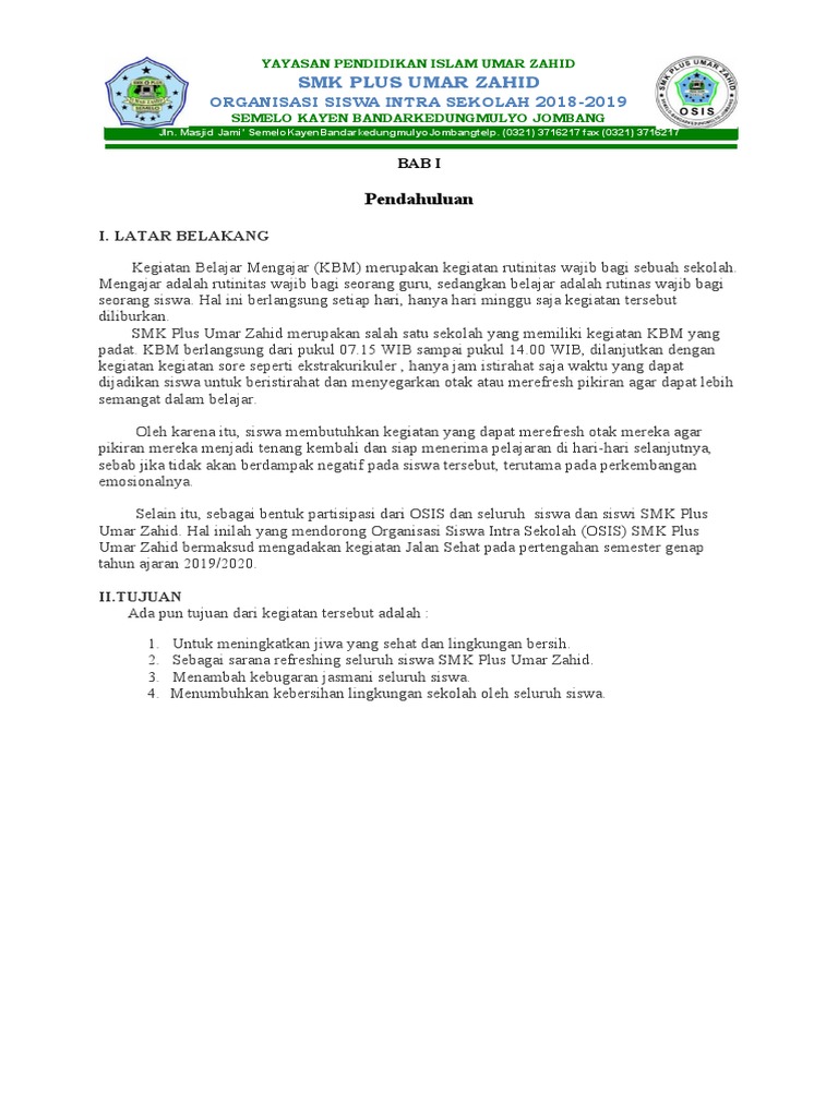 Proposal Jalan Sehat | PDF