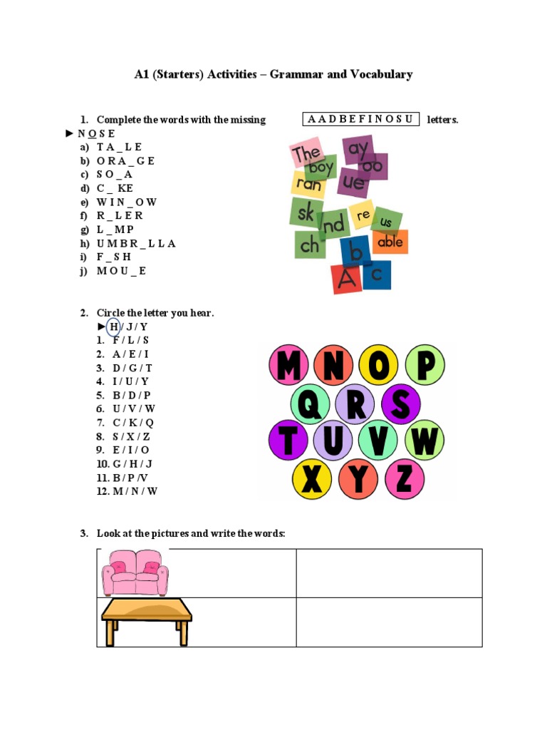 A1 Grammar and Vocabulary | PDF | Language Families | Grammar