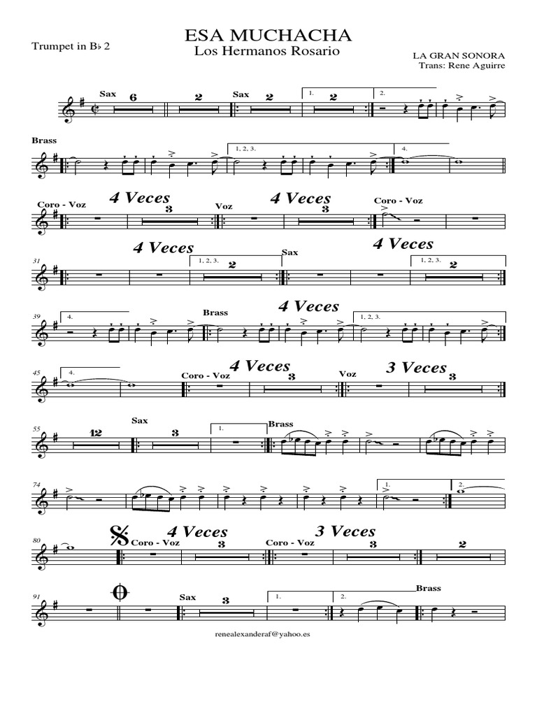 Esa Muchacha Trumpet in BB 2 | PDF