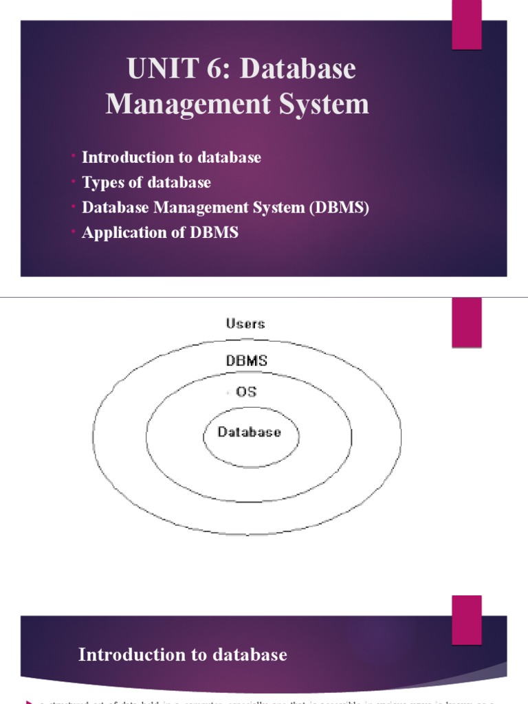 UNIT 6: Database Management System | PDF | Relational Database | Databases