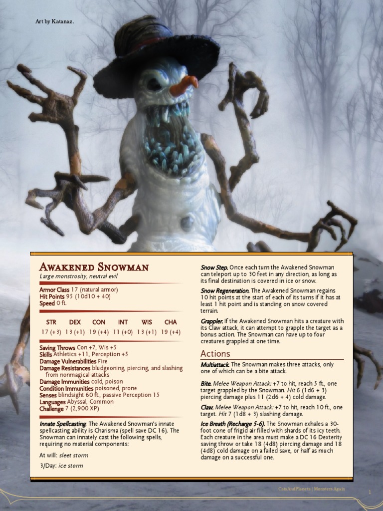 Awakened Snowman v1 | PDF | Role Playing Games | Gaming