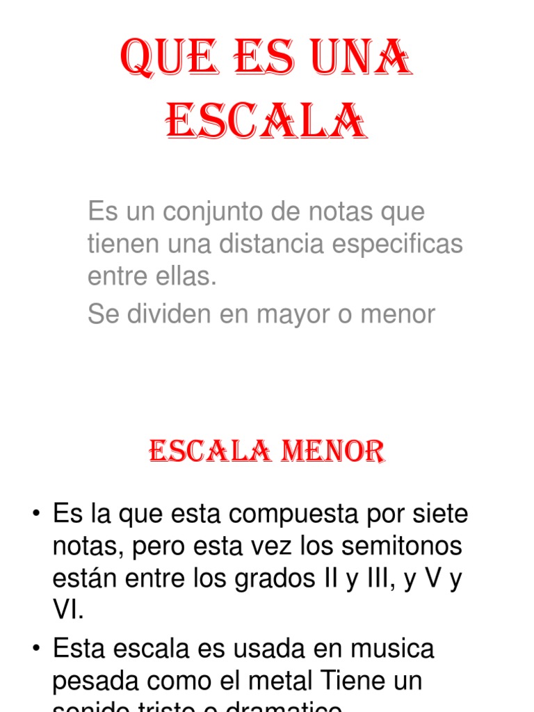 Que Es Una Escala 1 | PDF