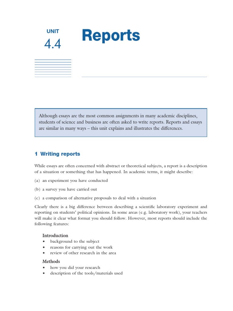 Bailey 4.4 Reports | PDF | Essays | Experiment