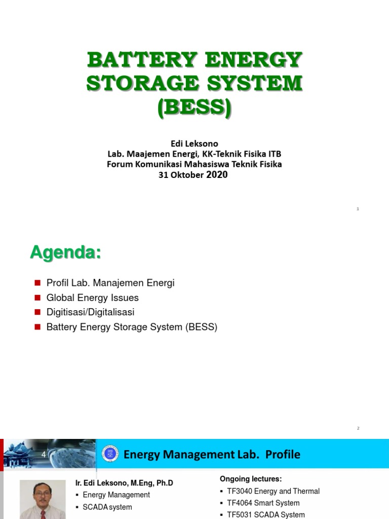 Battery Energy Storage System - Edi Leksono | PDF | Smart Grid ...