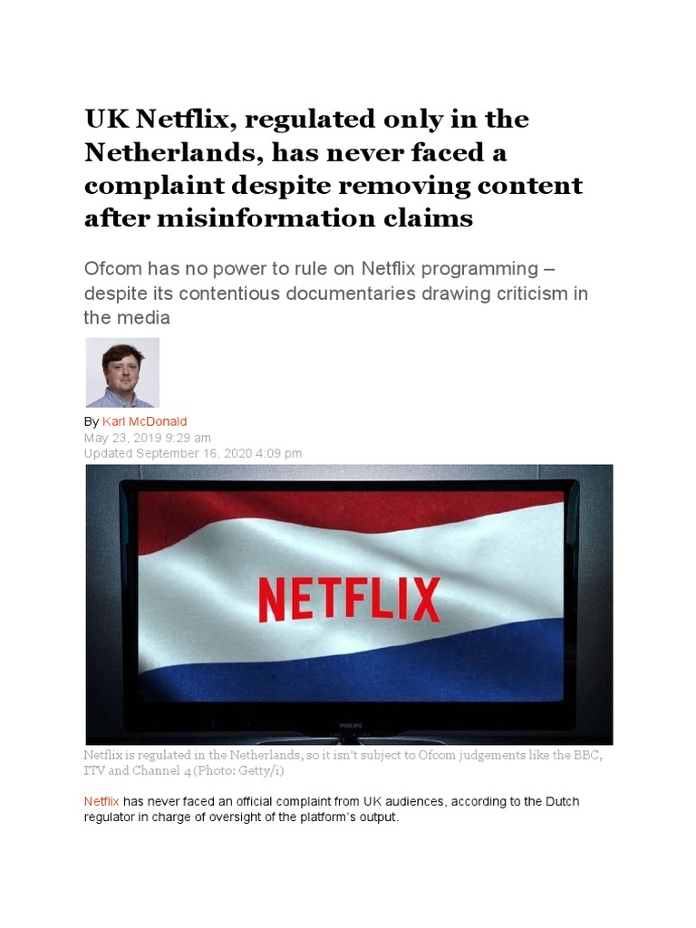 Regulation and NETFLIX UK | PDF | Netflix | Bbc
