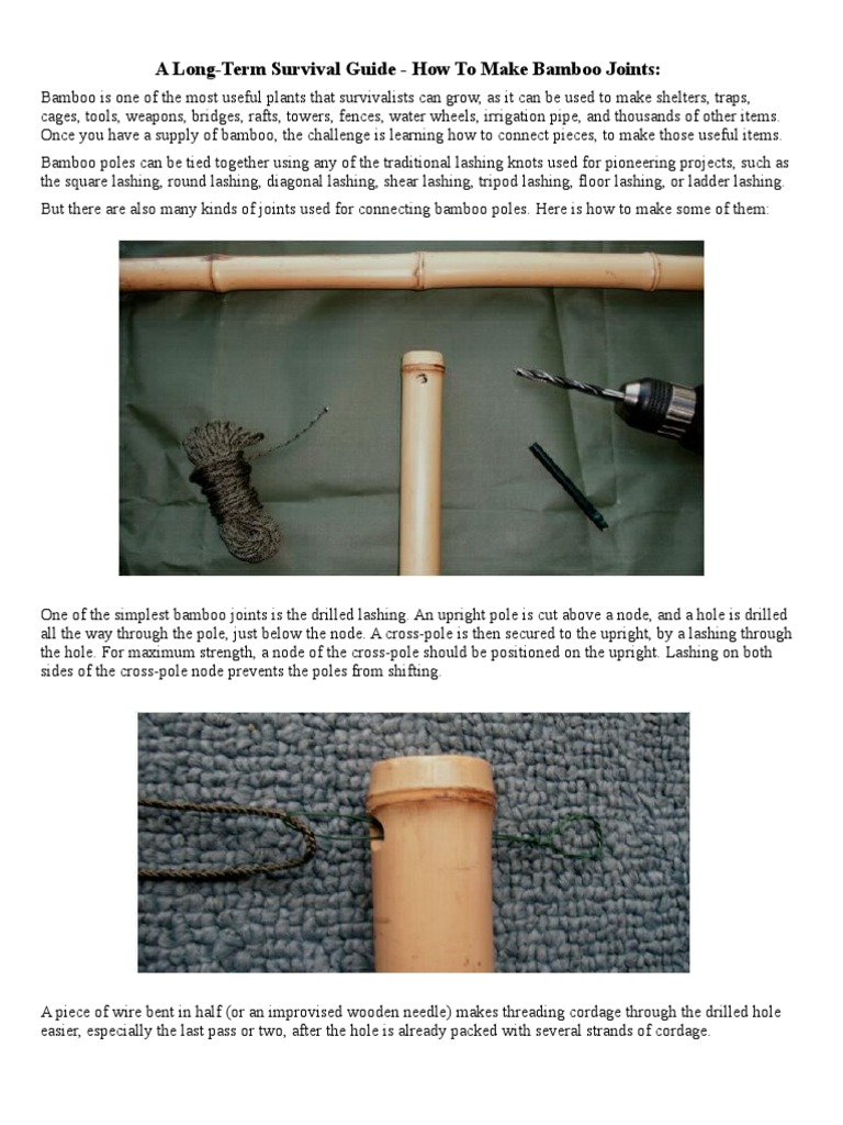 How To Make Bamboo Joints | PDF