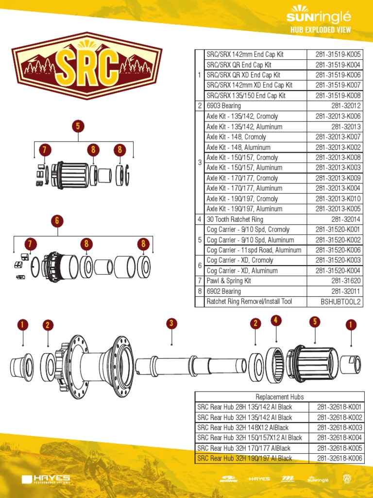 SRC Rear Exploded View | PDF | Land Vehicles | Human Powered Vehicles