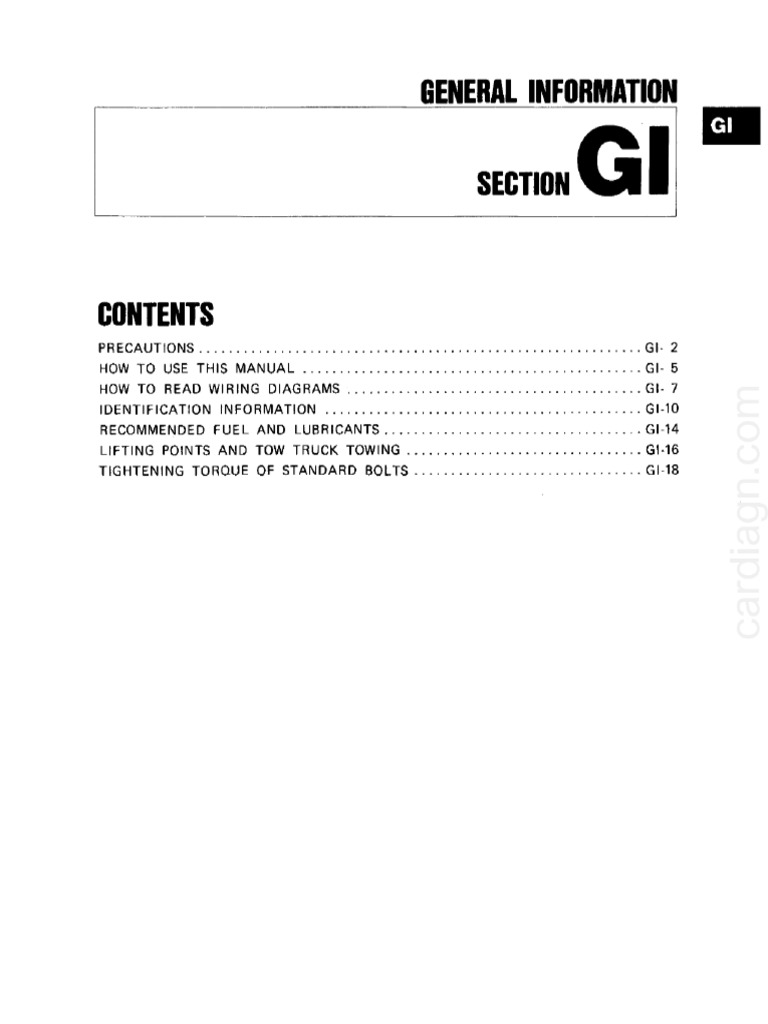 Motor Nissan LD 2, Informacion General | PDF